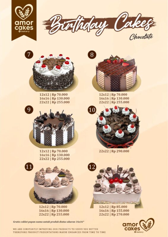 Daftar Harga Bolu Pisang, Brownies dan Dessert Box | Amorcakes & Bakery