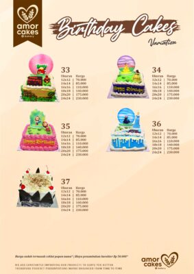 Daftar Harga Bolu Pisang, Brownies dan Dessert Box | Amorcakes & Bakery