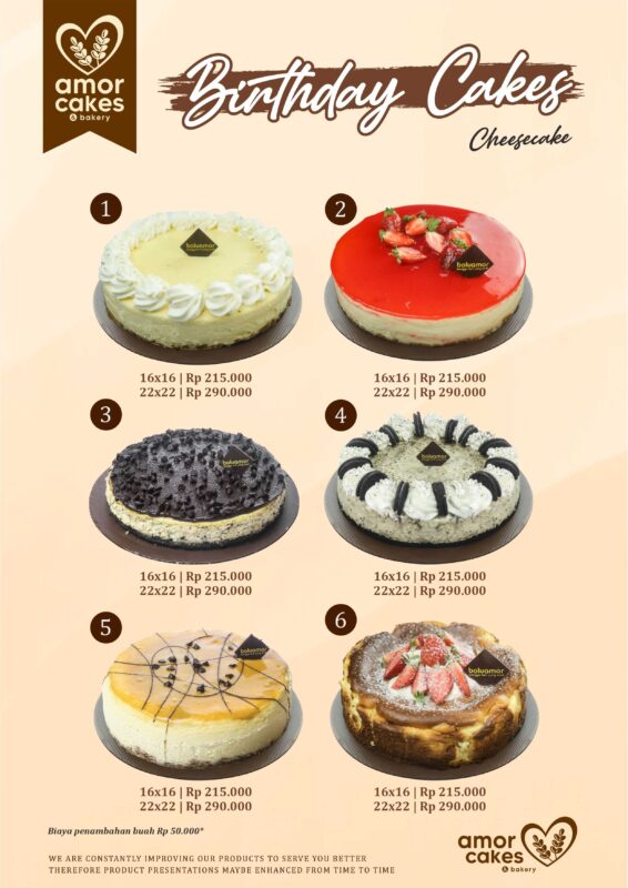 Daftar Harga Bolu Pisang, Brownies dan Dessert Box | Amorcakes & Bakery