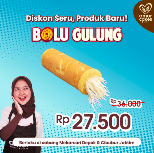 Diskon Bolu Gulung Cabang Cibubur dan Mekarsari | Amorcakes & Bakery